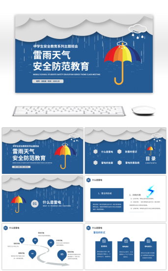 雷雨话剧PPT模板-免费雷雨话剧PPT模板素材下载-千库网